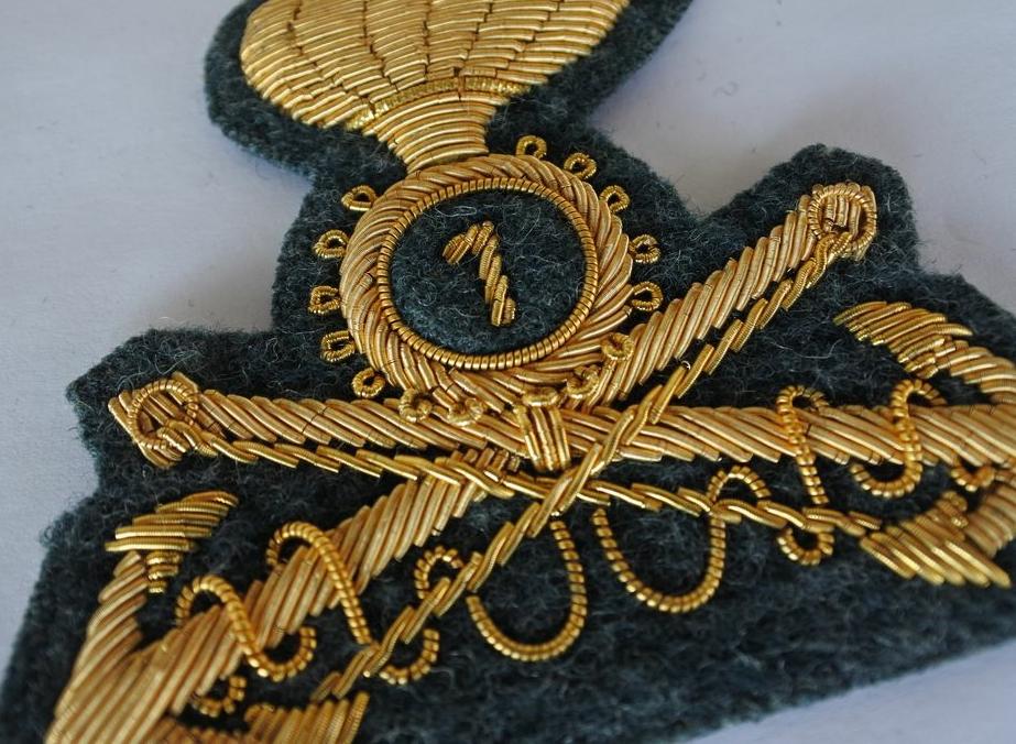 WW2 Riproduzione Fregio Ufficiale Arma del Genio 1° Reggimento Pontier ...